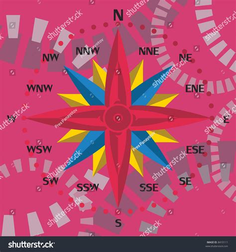 Illustration Compass Panel On Abstract Background Stock Vector Royalty