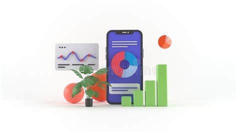 Dashboard Ui Modern Presentation With Data Graphs And Hud Diagrams 3d