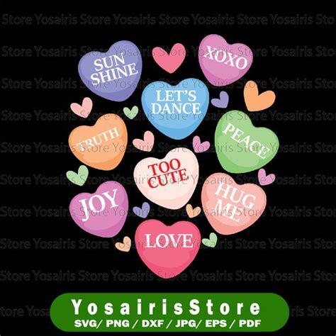 Valentine Candy Heart Svg Conversation Heart Svg Heart Can Inspire