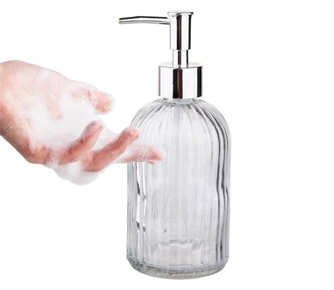 Dozownik do mydła w płynie stojący szklany Altom Design 410 ml