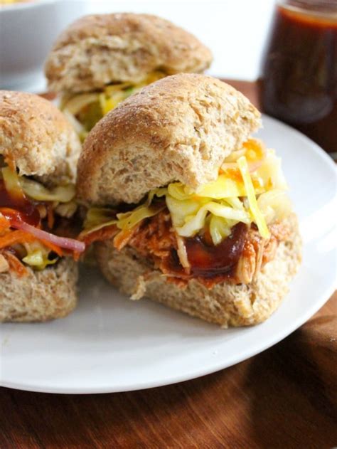 Shredded Bbq Chicken Sliders Recipe Fannetastic Food