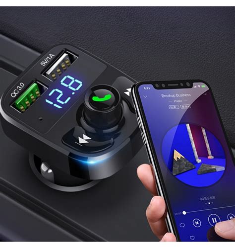 차량용 무선 핸즈프리 카팩 블루투스 50 Lcd 화면창 Qc 30 쾌속충전 티몬