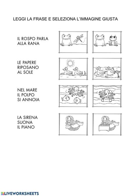 Lettura E Comprensione Online Worksheet For Prima Primaria You Can Do