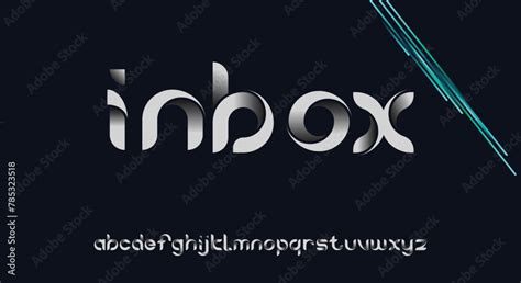 Inbox Modern Techno Font Abstract Geometric Sci Fi Bold Display Letter