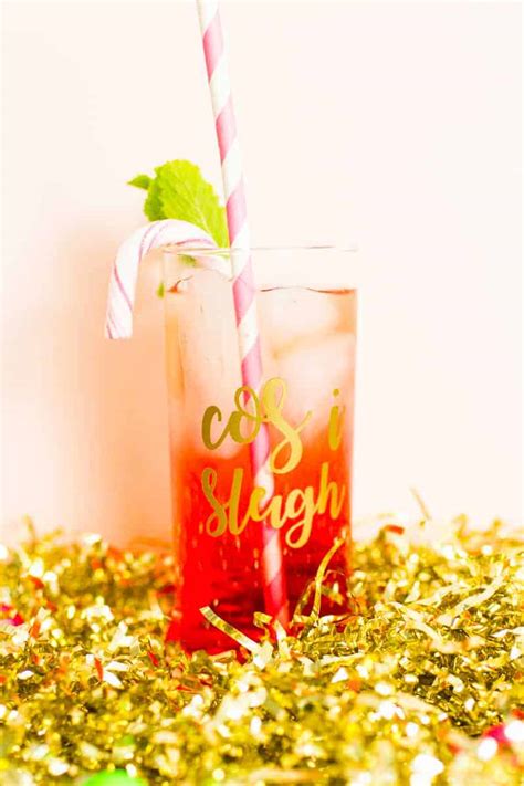 Diy Christmas Slogan Pun Glasses With Festive Funny Vinyl Stickers