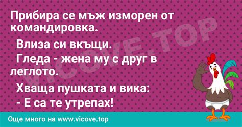 Виц Прибира се мъж изморен от командировка… Vicove Top