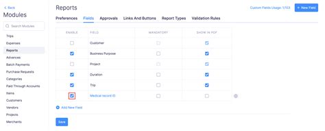 Custom Fields User Guide Zoho Expense