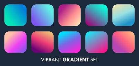 Colorful Vibrant Gradient Designs Vector Background Set 18722592 Vector