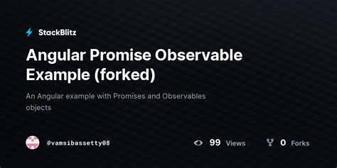 Angular Promise Observable Example Forked Stackblitz