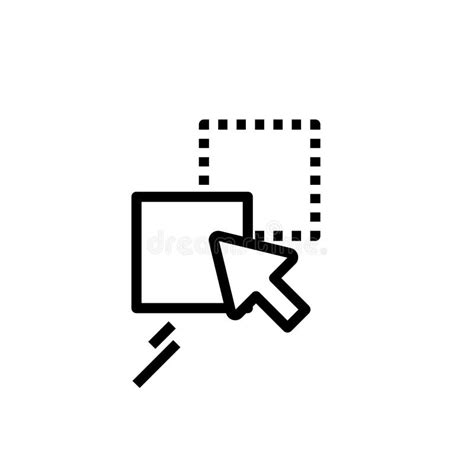 Drag And Drop Icon Illustration On White Background Stock Vector