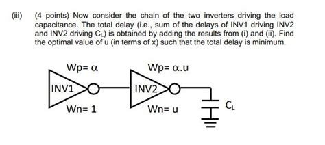 Solved 4 A 12 Points Consider A Minimum Sized Inverter