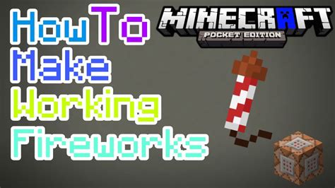 How To Make Working Fireworks In Mcpe Minecraft Pe Youtube