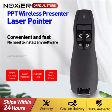 NOXIER R400 2 4Ghz USB Wireless Presenter Red Laser Pen Pointer PPT