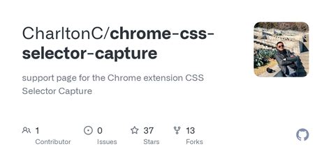 Github Charltoncchrome Css Selector Capture Support Page For The