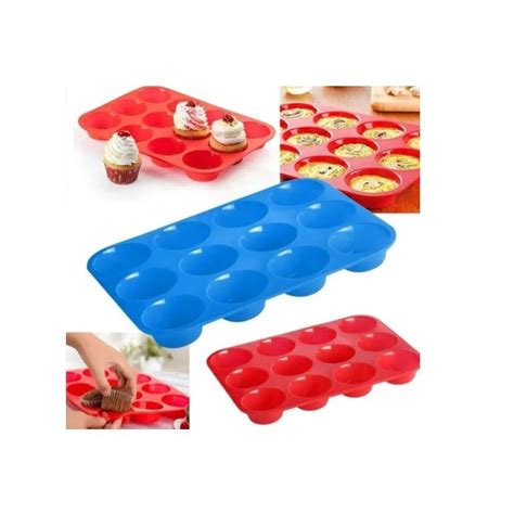 Forma Silicone 12 Cavidades Petit Gateau Empada Cupcake Submarino