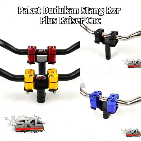 Jual Paket Stang Rzr Plus Dudukan Raiser Cnc Import Universal Motor