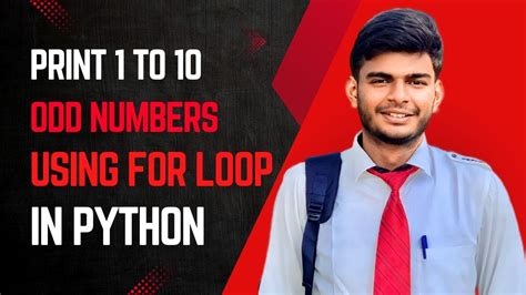 Program To Print Odd Numbers From 1 To 10 Using For Loop In Python