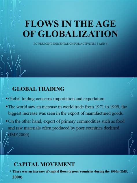 Flows In The Age Of Globalization Powerpoint Presentation For