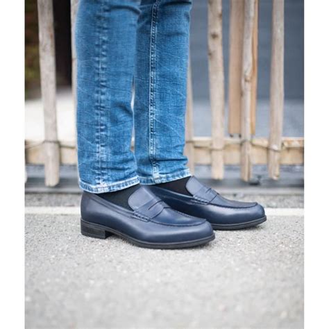 Mocassin Homme En Cuir Bleu Belym150 Bleu Cdiscount Chaussures