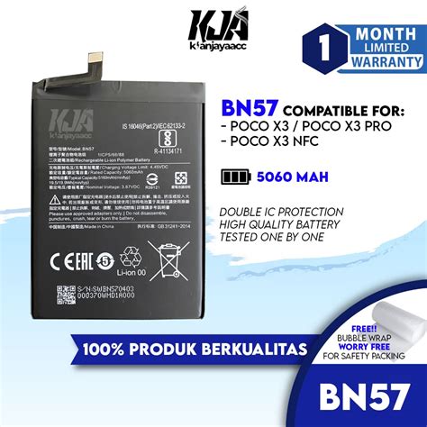 Jual Baterai Poco X Poco X Pro Poco X Nfc Bn Original Oem Batre Batrai Battery Hp Ori