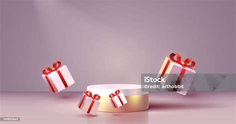 선물 장면 메가 세일 쇼핑 연단 배너 축하 받침대 벡터 그림 매장 상품진열에 대한 스톡 벡터 아트 및 기타 이미지 매장 상품