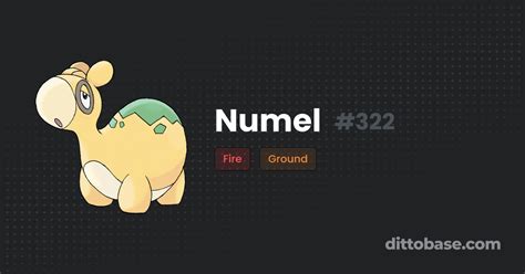 Numel Dittobase Pokédex