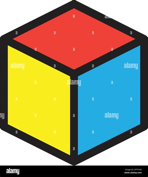 Cube Icon Cuboid Block Shape Vector Element Illustration Stock Vector Image And Art Alamy