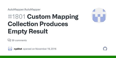 Custom Mapping Collection Produces Empty Result · Issue 1801