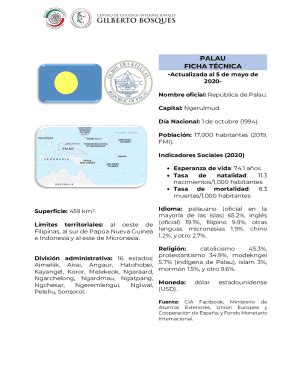 Fillable Online Centrogilbertobosques Senado Gob PALAU FICHA TCNICA