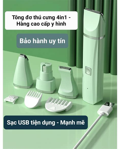 Tông Đơ Cắt Lông Chó Mèo Đa Năng 4 Trong 1 Thế Hệ 2023 Kéo Tỉa Lông