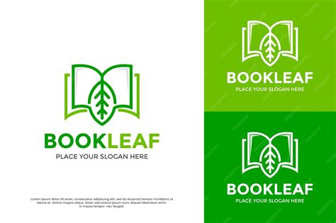 Premium Vector Book Leaf Vector Logo Template This Design Use Nature