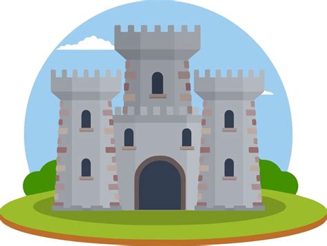Castillo De Piedra Europeo Medieval Fortaleza Del Caballero Concepto