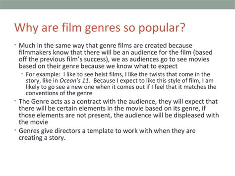 Intro To Film Genres PPT