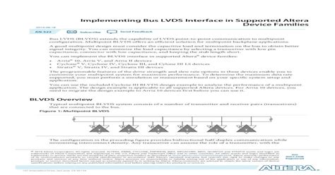 Pdf An 522 Implementing Bus Lvds Interface In Supported