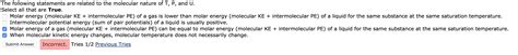 Solved The Following Statements Are Related To The Molecular