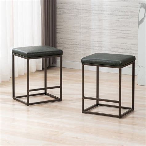 Wahson Office Chairs Barhocker 2er Set Barstuhl Lederbezug Tresenhocker