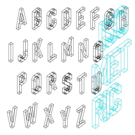 100 000 Wireframe Letters Vector Images Depositphotos