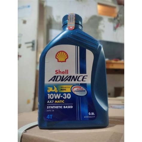 Jual OLI SHELL ADVANCE AX7 SCOOTER MATIC 10W 30 800ML Shopee Indonesia