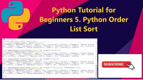 How To Sort The List To Ascending And Descending Order In Python 5 Python Beginners Tutorial