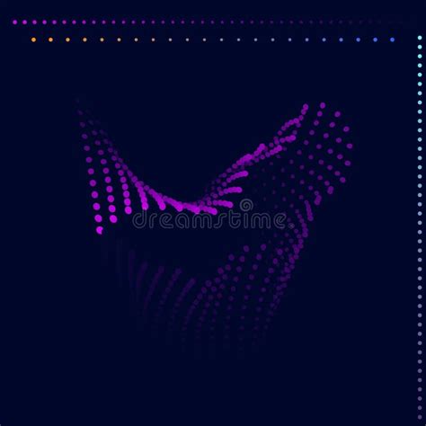 Bright Blue Dot Particles Light Space Data Background Concept Background Vector Stock