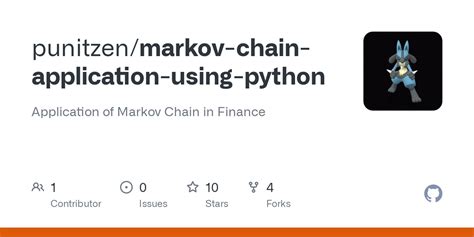 Github Punitzen Markov Chain Application Using Python Application Of