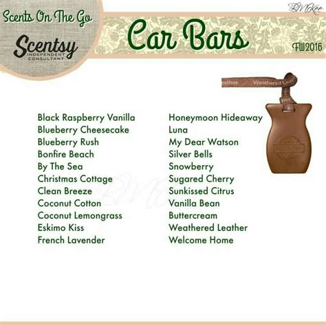 Fallwinter Car Bar Scents 🍁 Ma Scentsy Scentsy