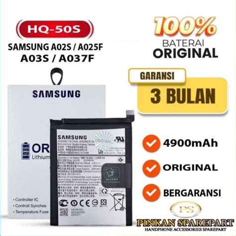 Jual BATERAI BATRE SAMSUNG A02S A025F A03S A037F HQ 50S ORIGINAL Shopee Indonesia