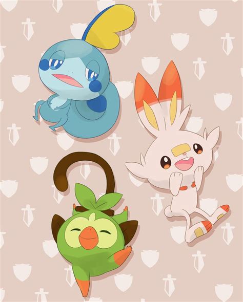 Sobble Grookey And Scorbunny Cute Pokemon Pokemon Pokemon Pictures