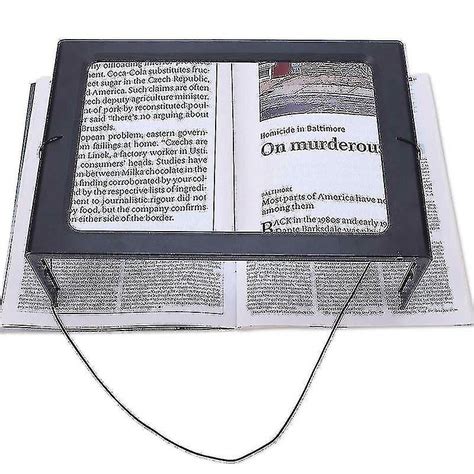 Reading Magnifier Full Page Magnifier Rectangular Loupe For Visually