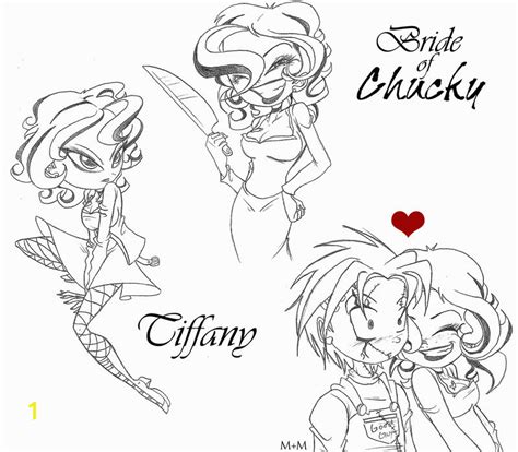 Printable Chucky And Tiffany Coloring Pages