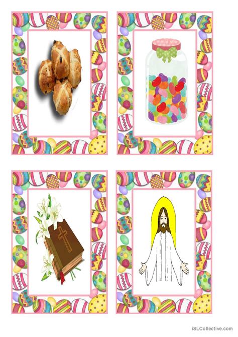 EASTER FLASH CARDS Vocabulary Flashc English ESL Worksheets Pdf Doc
