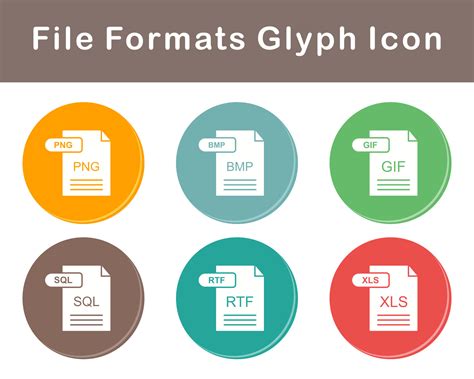 File Formats Vector Icon Set 21505485 Vector Art At Vecteezy