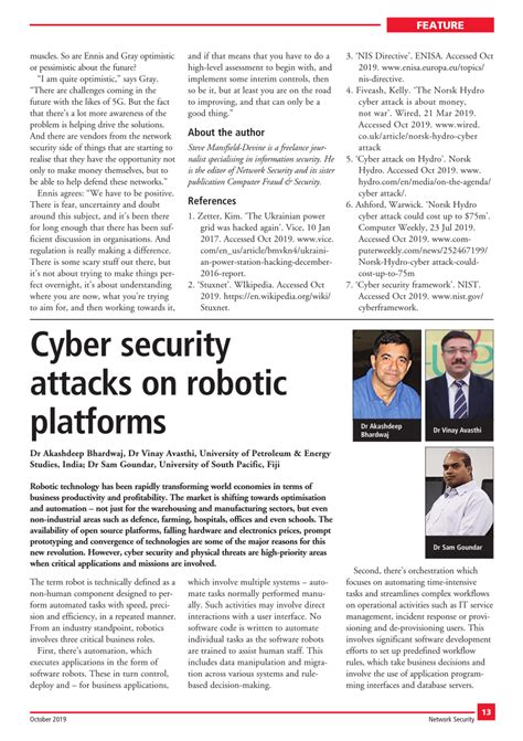 Pdf Cyber Security Attacks On Robotic Platforms