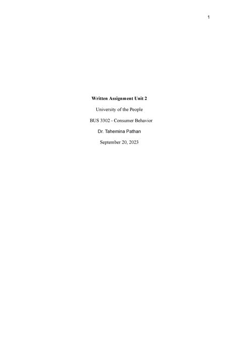Bus 3302 Unit 2 Wa Notes Contain Detailed Explanations Of Work
